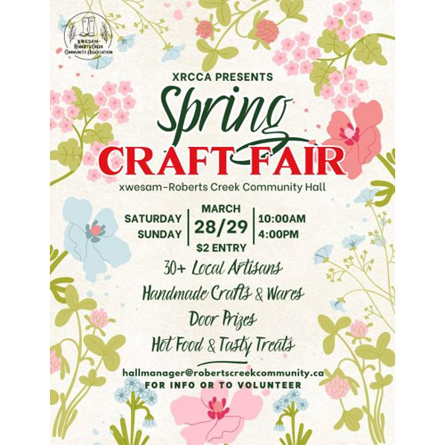 Opportunity: xRCCA Inaugural Spring Craft Fair – Coast Cultural ...